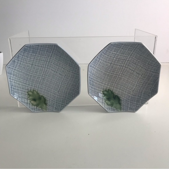 Dining | Set Of 2 Vintage Octagon Porcelain Small Plates Made In ...
